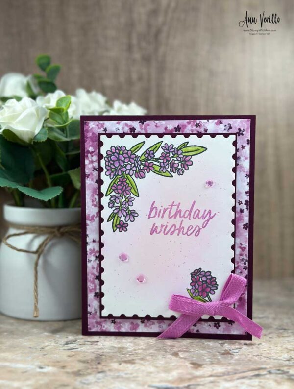Stampin' Up! Corner In Bloom Birthday Wishes Card - Ann Verillo ...