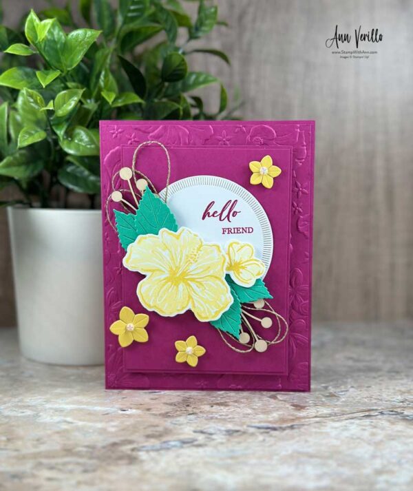 Stampin' Up! Happy Hibiscus Birthday Card - Ann Verillo, StampWithAnn.com