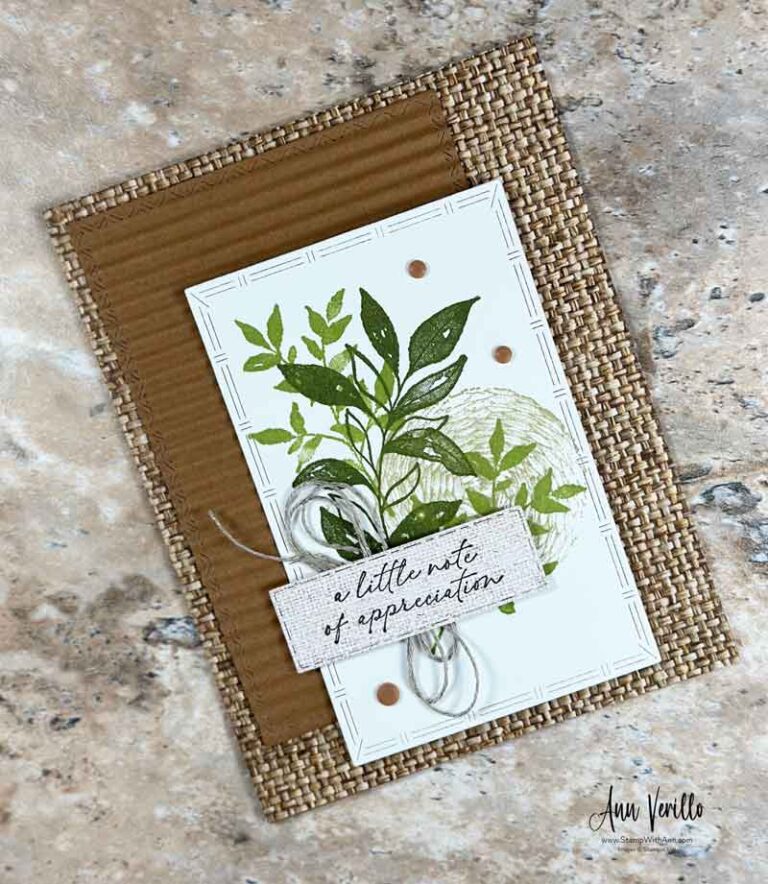 Stampin' Up! Textured Notes Appreciation Card - Ann Verillo ...