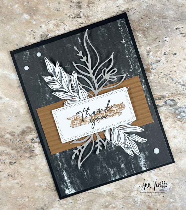 Stampin' Up! Textured Notes Thank You Card - Ann Verillo, StampWithAnn.com