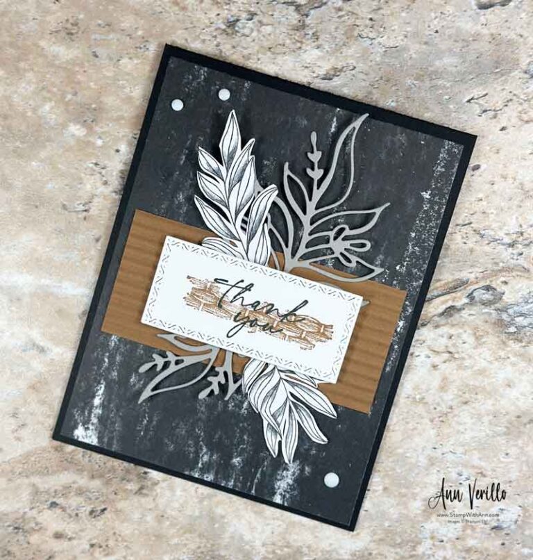 Stampin' Up! Textured Notes Thank You Card - Ann Verillo, StampWithAnn.com