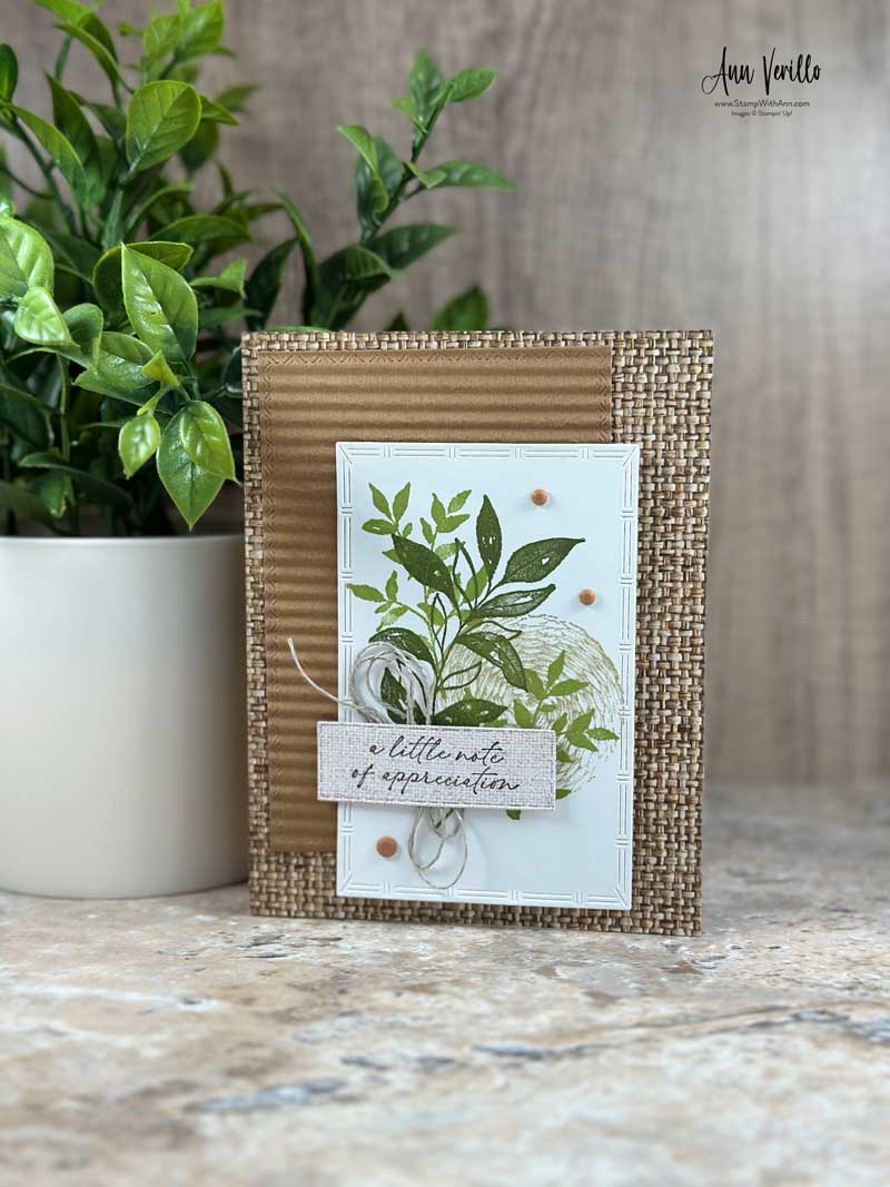 Stampin' Up! Textured Notes Appreciation Card - Ann Verillo ...