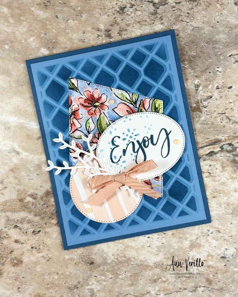 Stampin' Up! Linked Together Enjoy Card - Ann Verillo, StampWithAnn.com