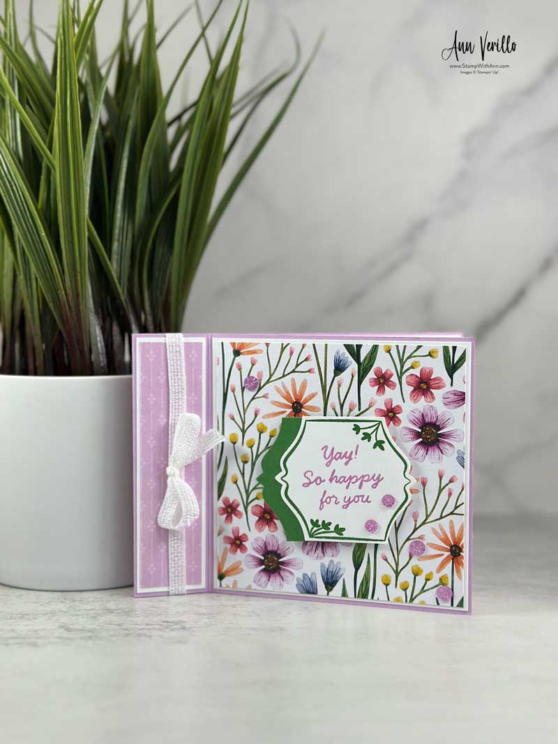 Stampin' Up! Bright Borders Fun Fold Card - Ann Verillo, StampWithAnn.com