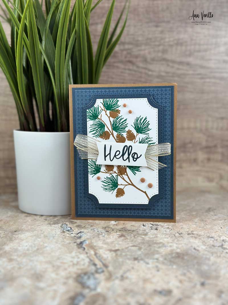Stampin' Up! Branching Out Hello Card - Ann Verillo, StampWithAnn.com