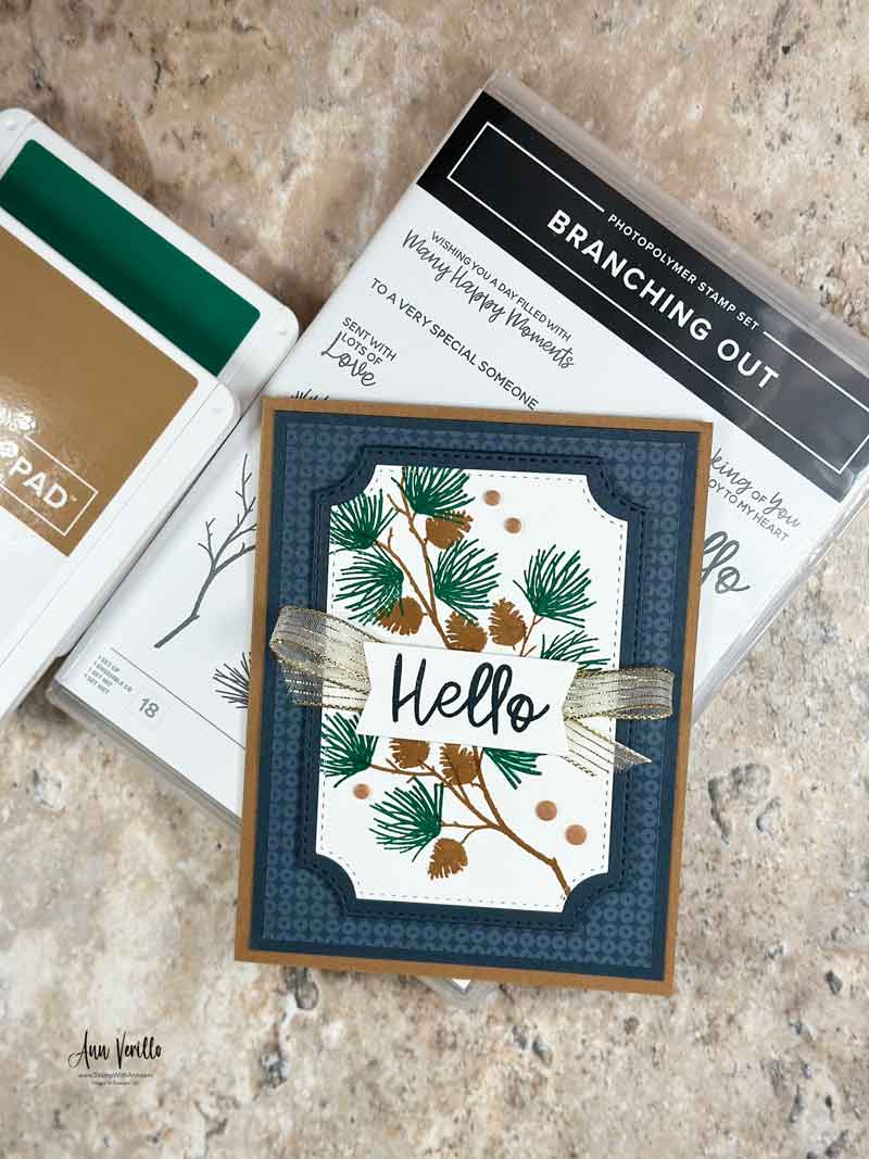 Stampin' Up! Branching Out Hello Card - Ann Verillo, StampWithAnn.com