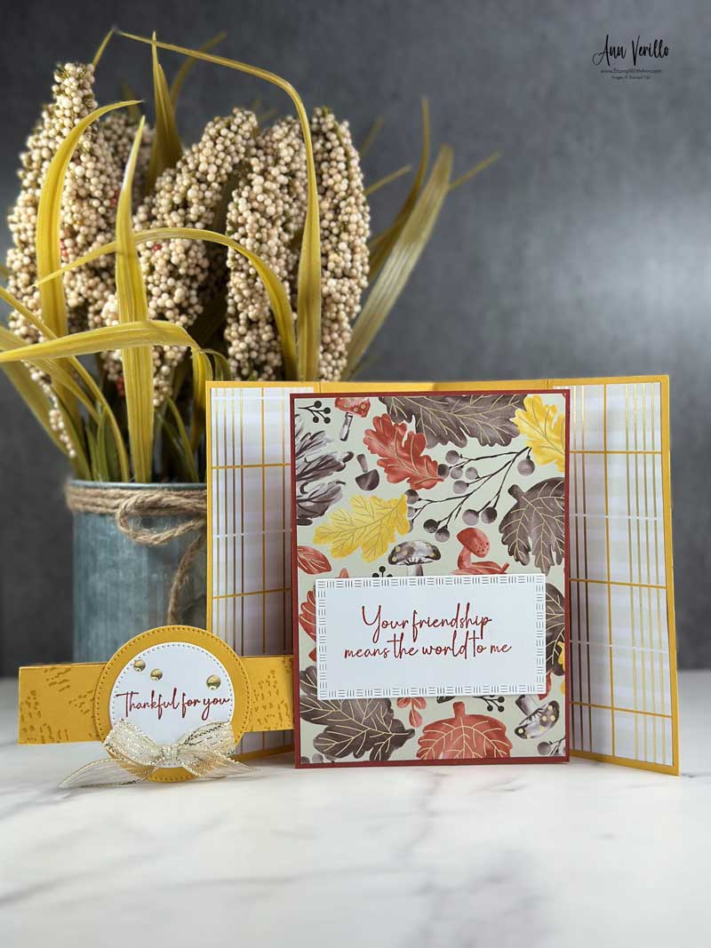 Stampin' Up! Gathering Moments Fun Fold Card - Ann Verillo ...