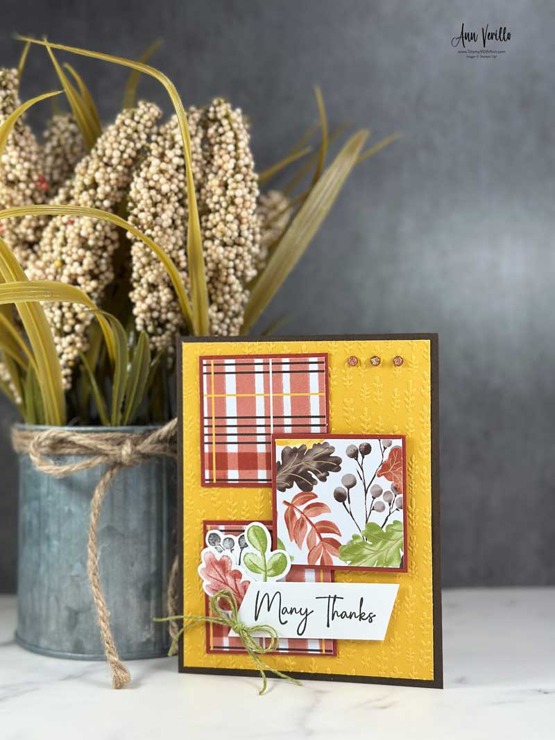 Stampin' Up! Gathering Moments Thanks Card - Ann Verillo, StampWithAnn.com